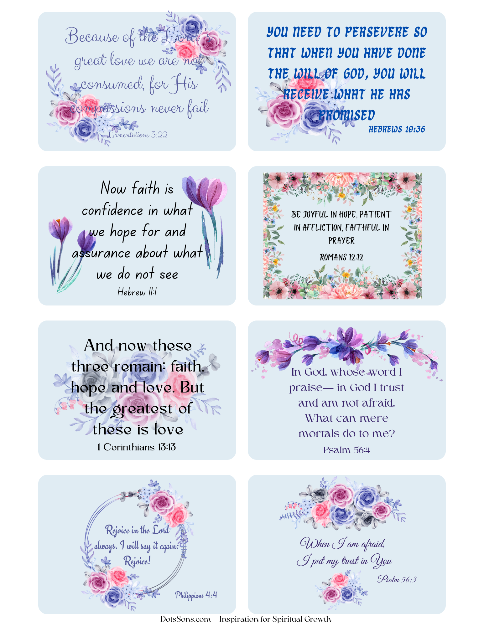 72 Free Bible Scripture Cards